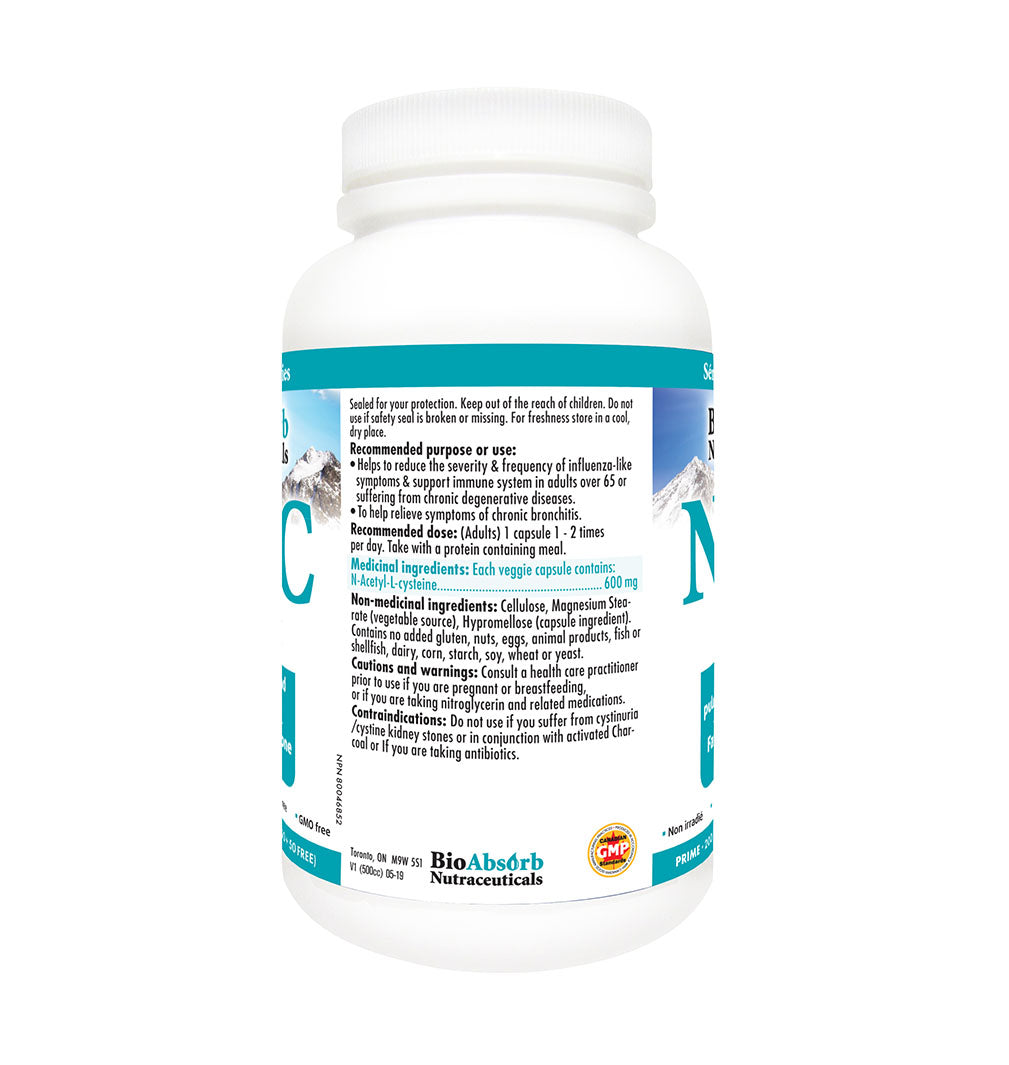 NAC (N-Acetyl Cysteine) 600mg – Glutathione Precursor, Vegan – Bio ...
