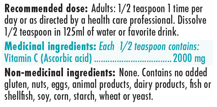 Corn-Free Vitamin C Powder – 2000mg Pure Ascorbic Acid, Vegan – Bio ...